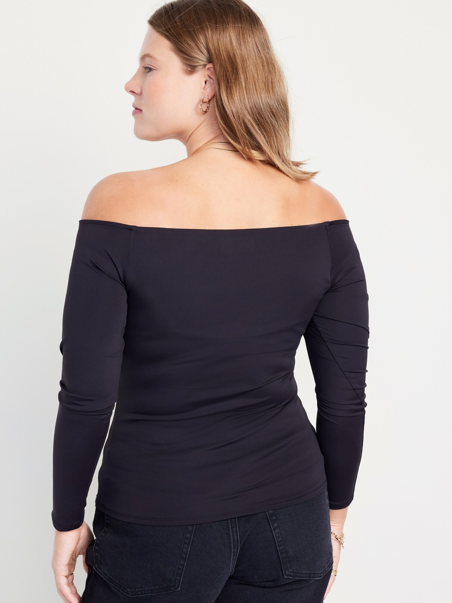 Fitted Off-the-Shoulder Top | Old Navy