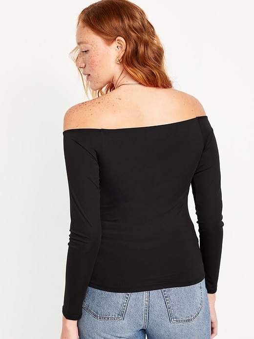 Fitted Off-the-Shoulder Top | Old Navy