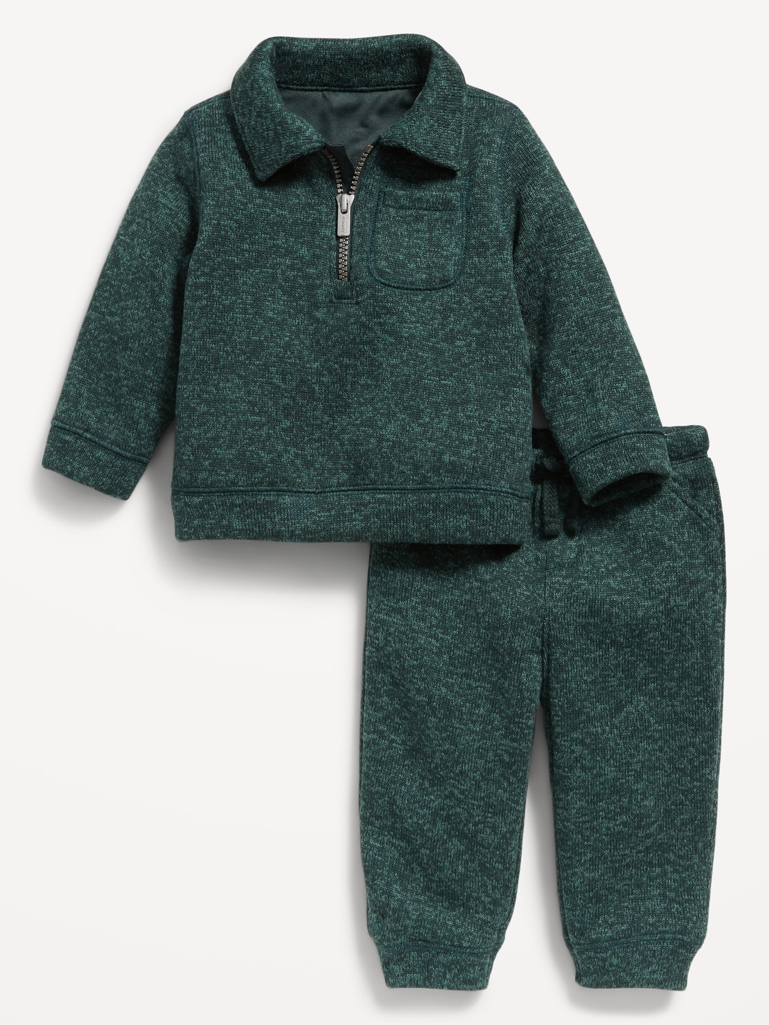 Sweater-Fleece Quarter-Zip Sweatshirt and Jogger Pants for Baby | Old Navy