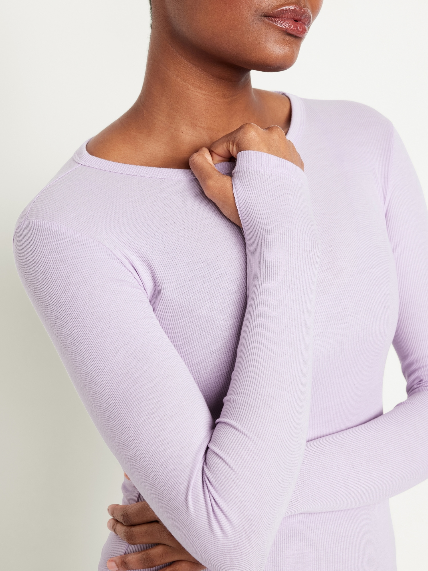 UltraLite Fitted Rib-Knit Top | Old Navy