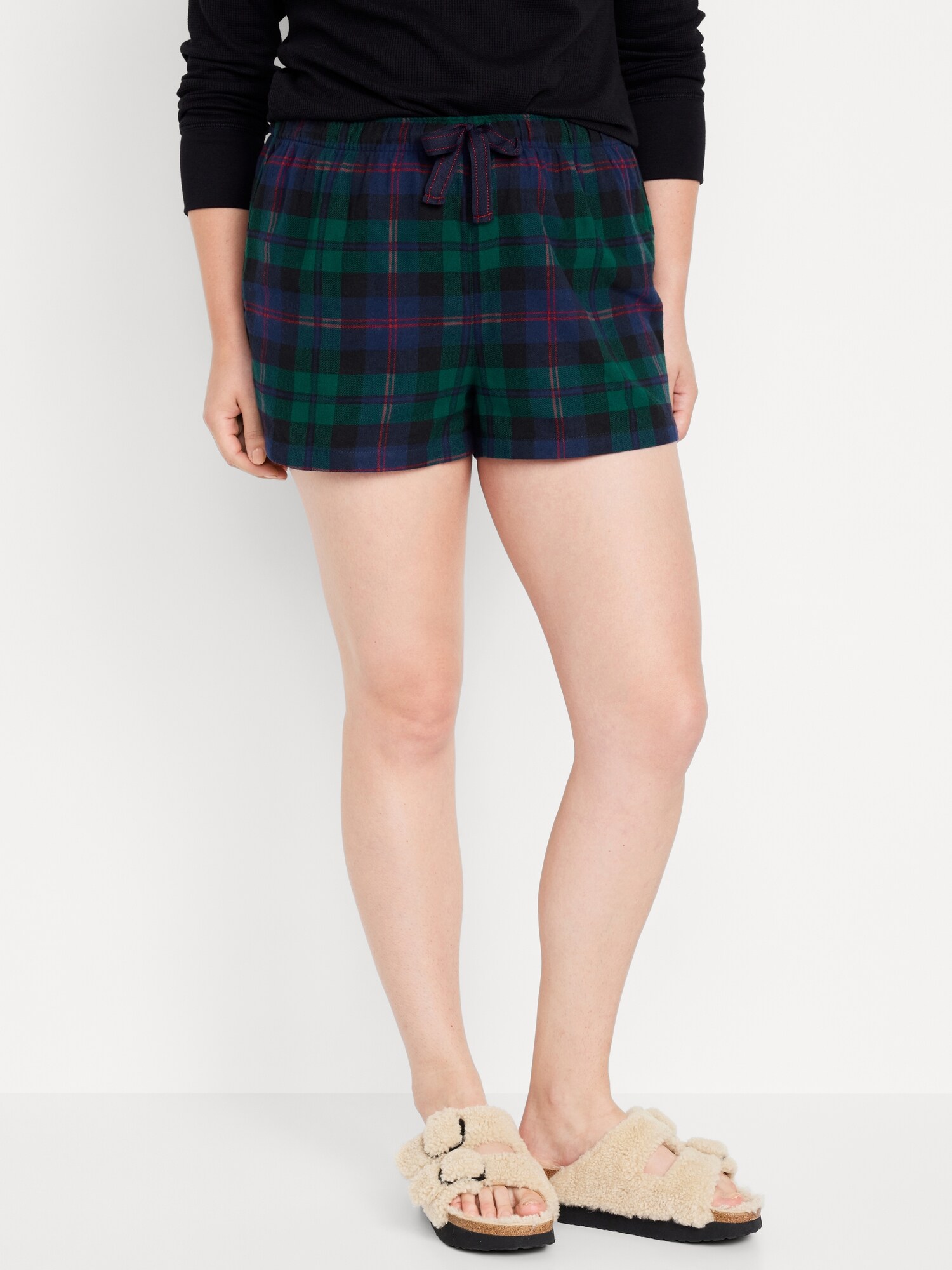 Matching Flannel Pajama Shorts for Women -- 2.5-inch inseam | Old Navy
