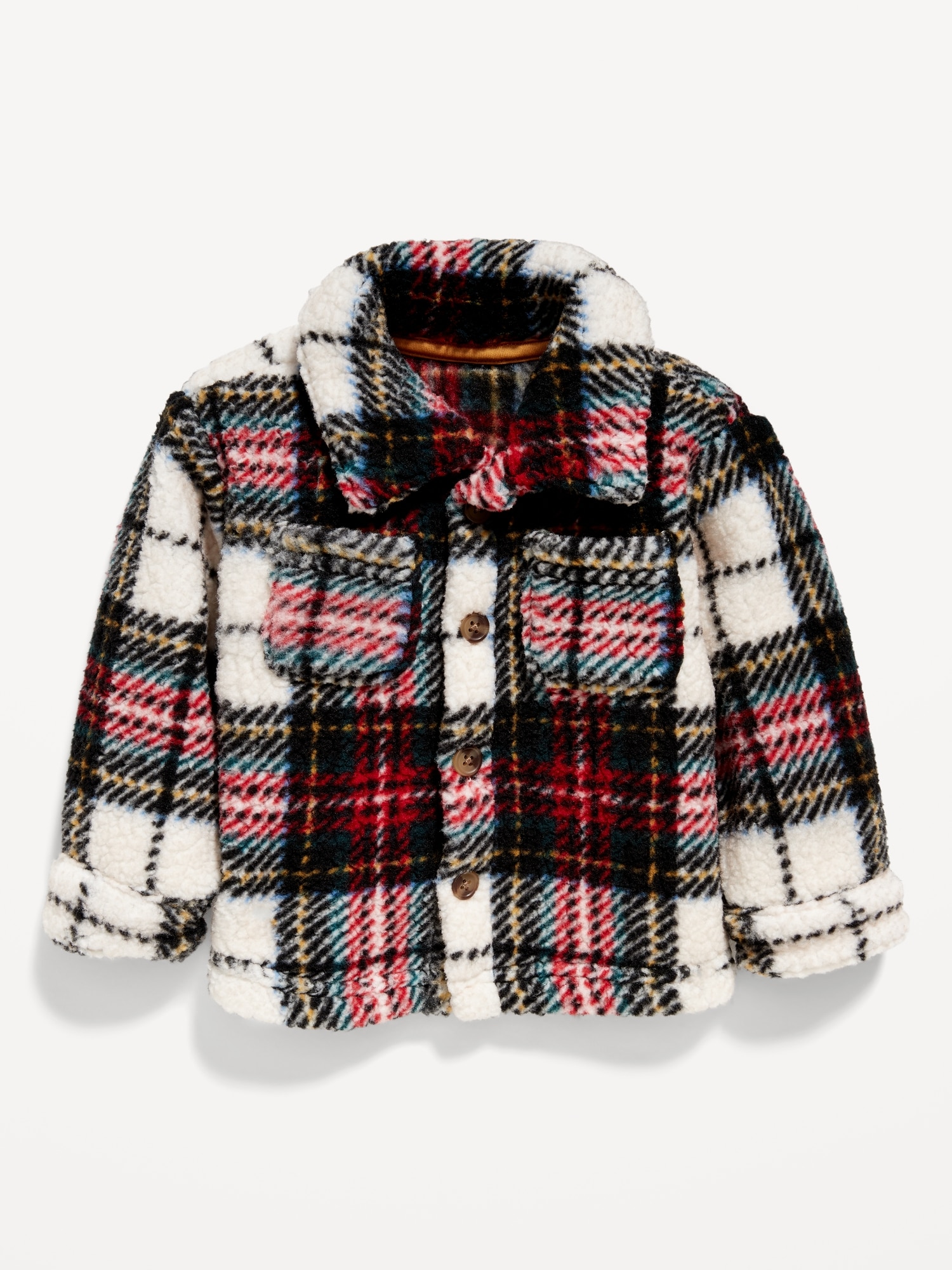 Unisex Button-Front Sherpa Shacket for Baby | Old Navy