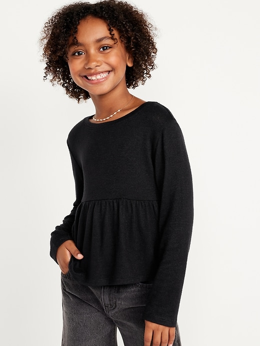 Cozy-Knit Peplum Top for Girls | Old Navy