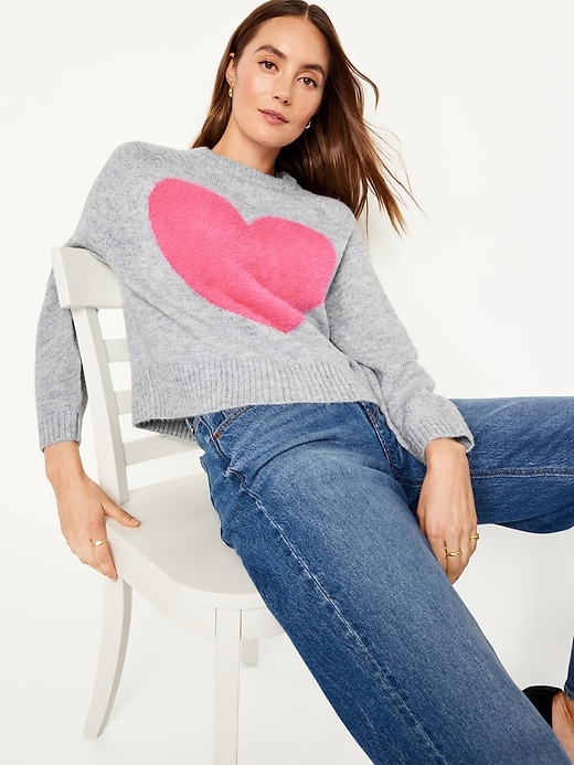 Cropped Crew-Neck Sweater | Old Navy