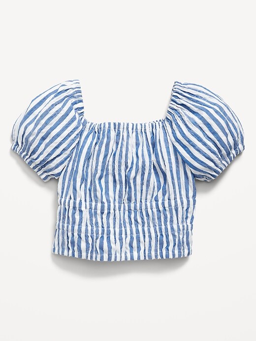 Puff-Sleeve Smocked Top for Girls | Old Navy