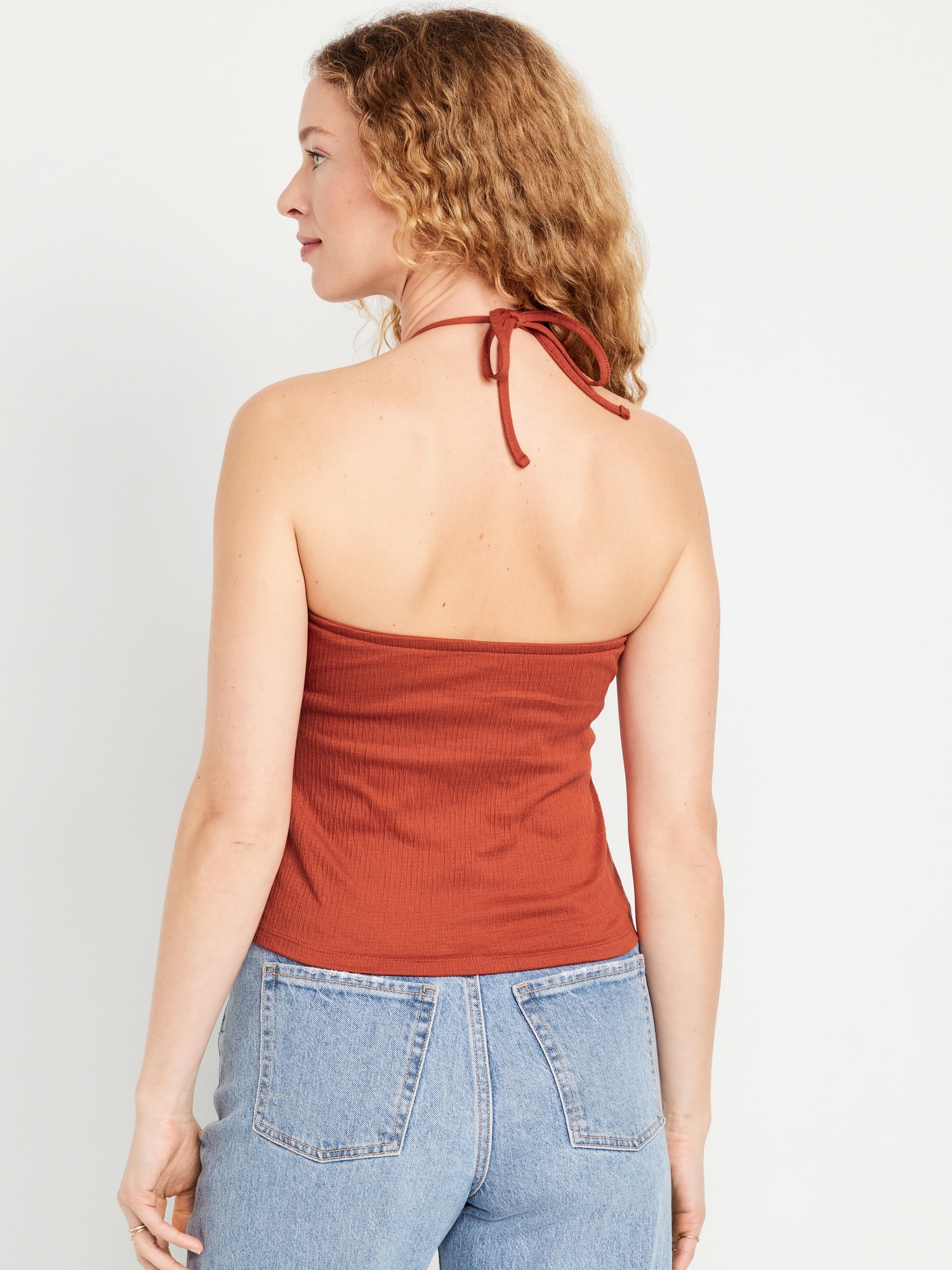 Fitted Halter Top | Old Navy