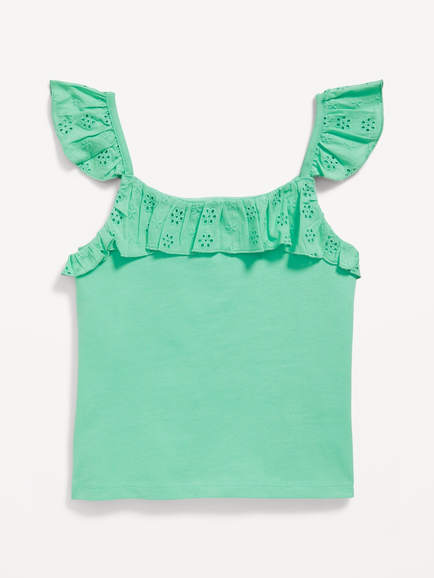 Fitted Ruffle-Trim Tank Top for Girls | Old Navy