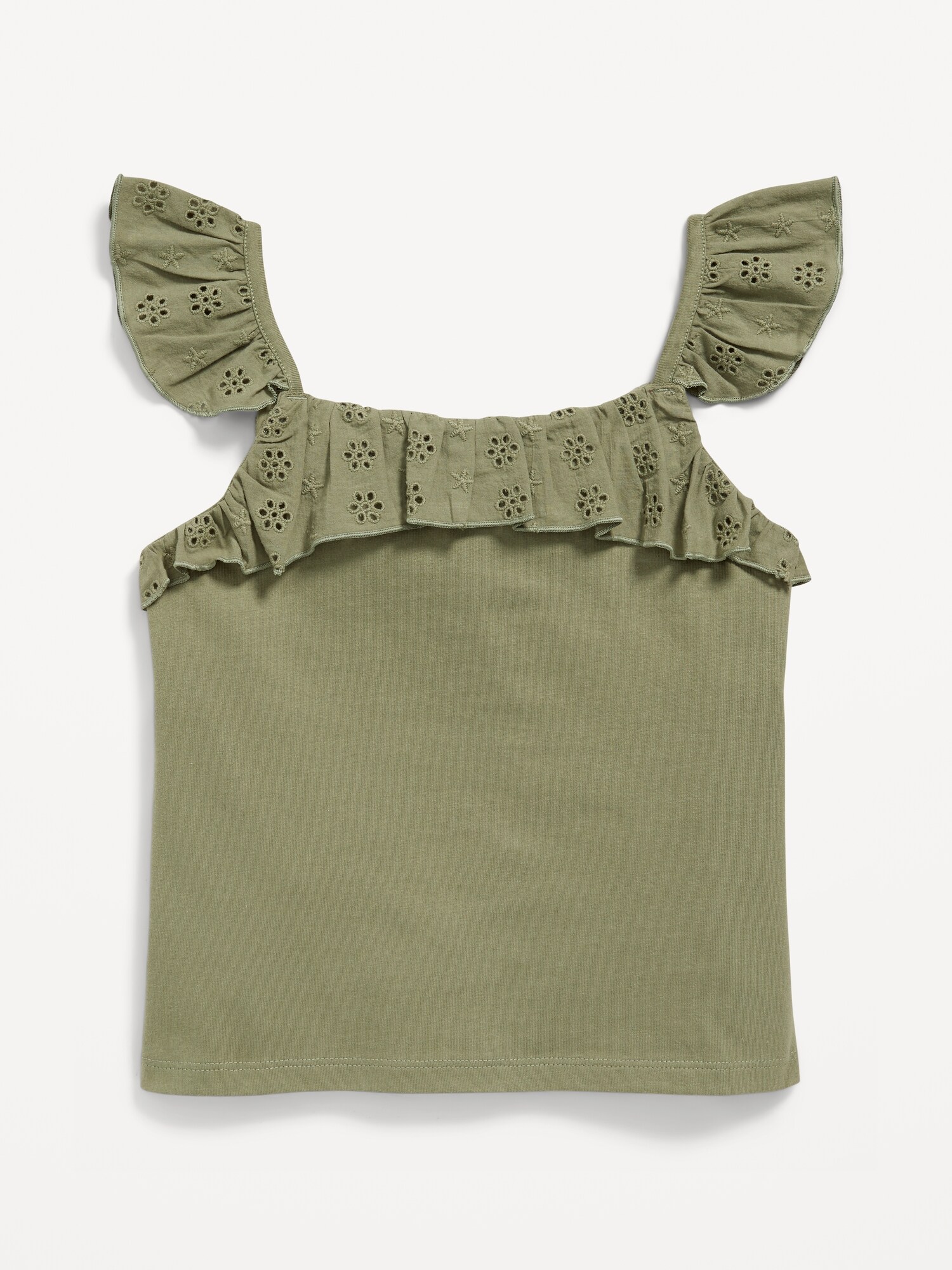 Fitted Ruffle-Trim Tank Top for Girls | Old Navy