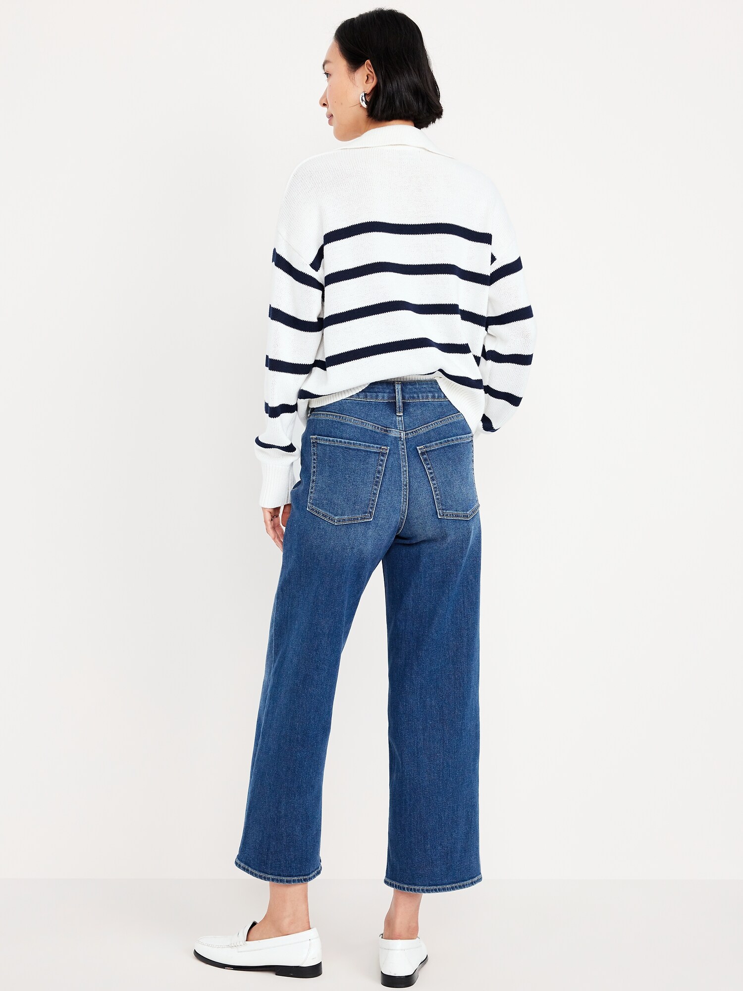 High Waisted Wow Crop Wide Leg Jeans Old Navy