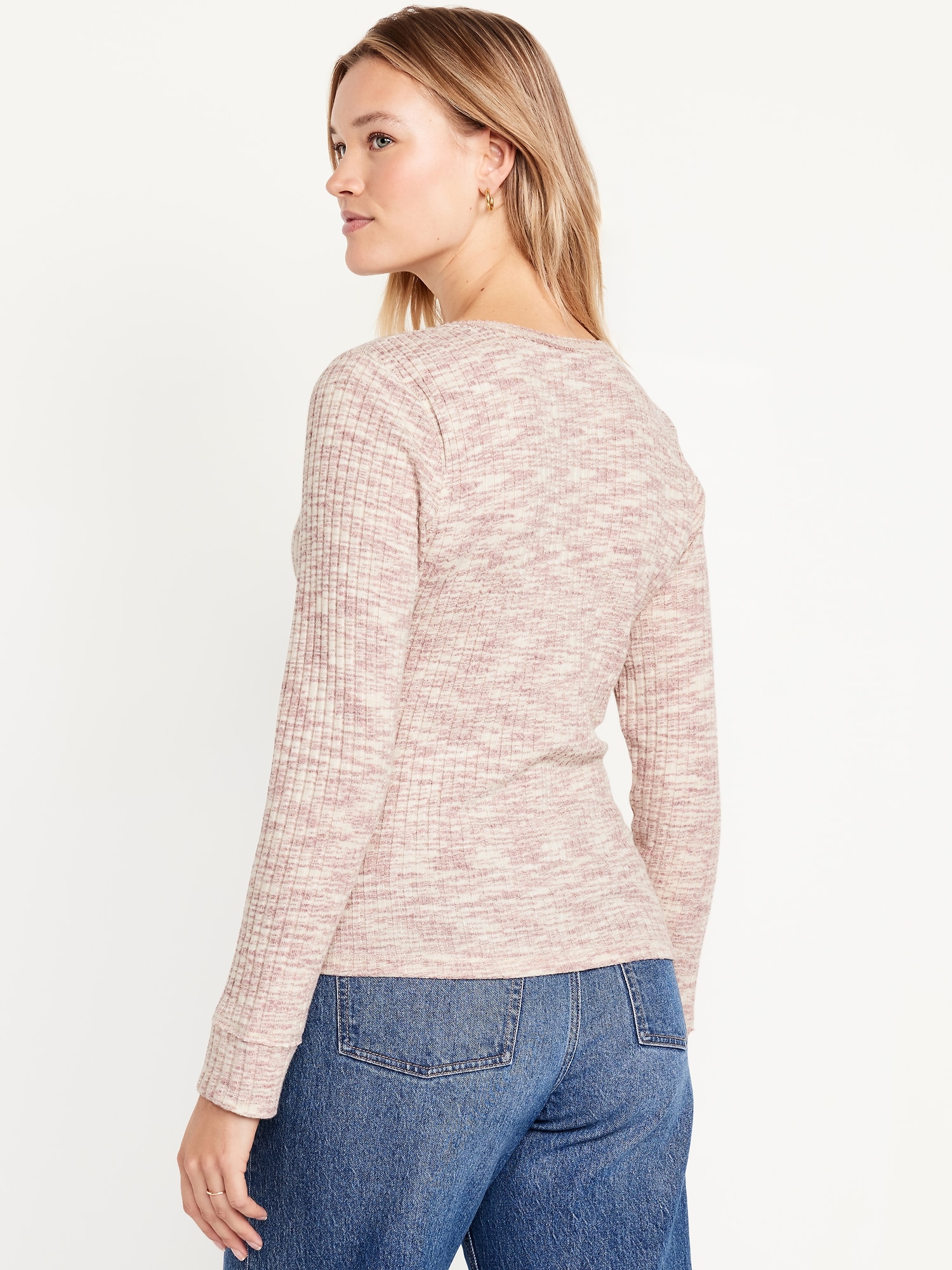 Ribbed Henley Top | Old Navy